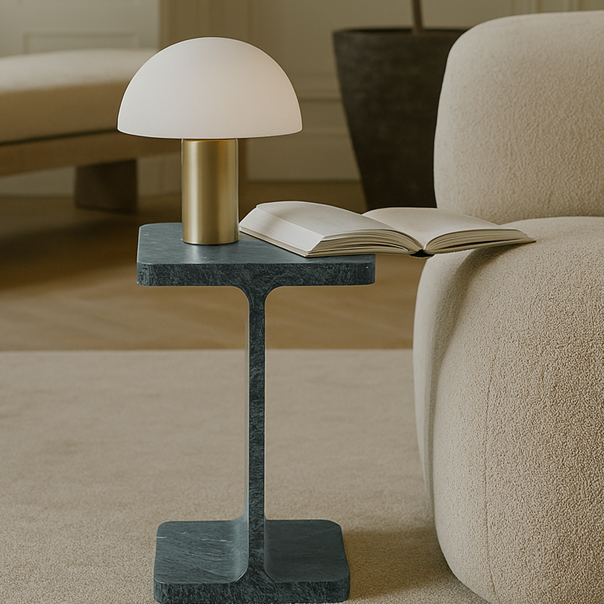 Cassian Green Marble Side Table – FABLEROOM