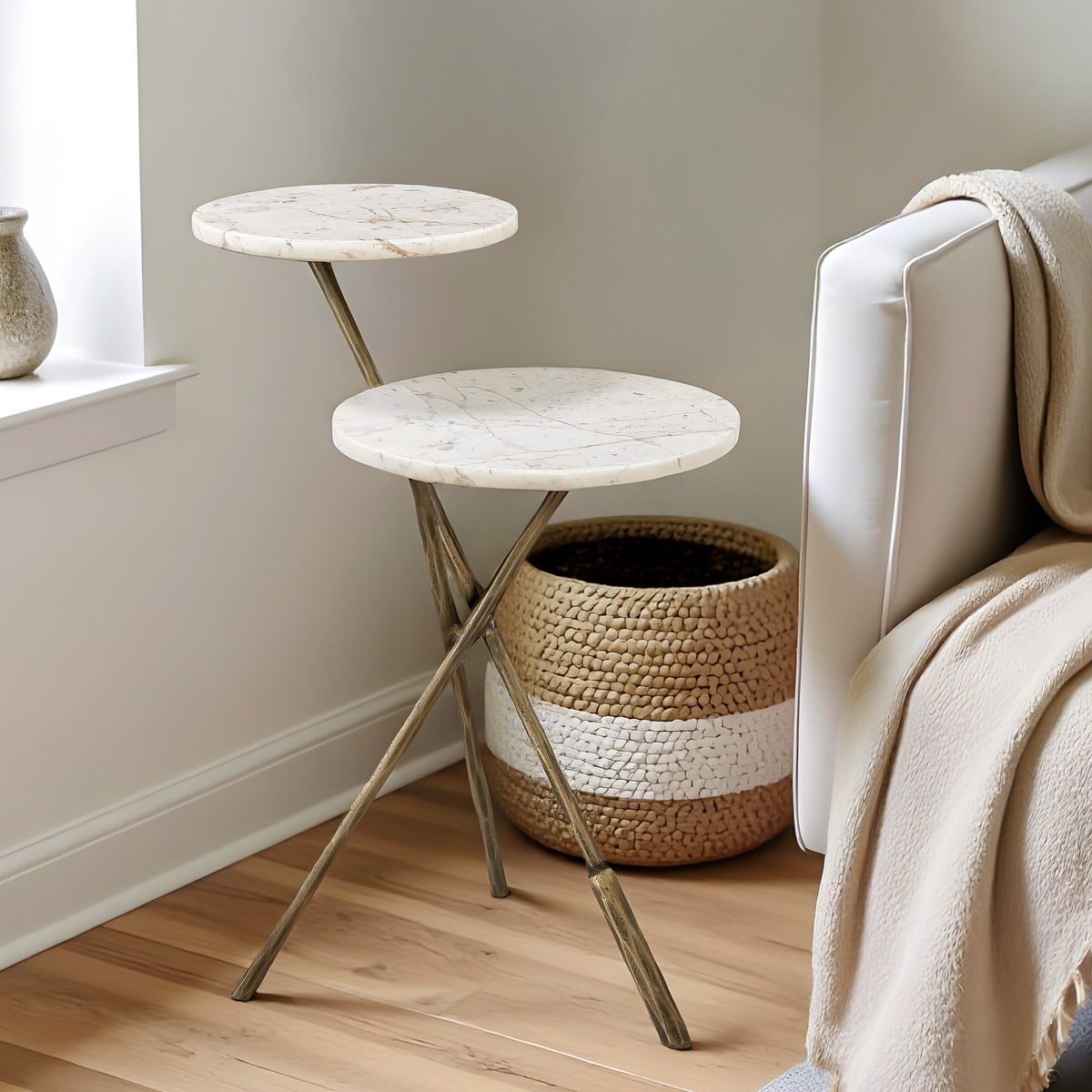 Zephyr Marble Top Side Table – FABLEROOM