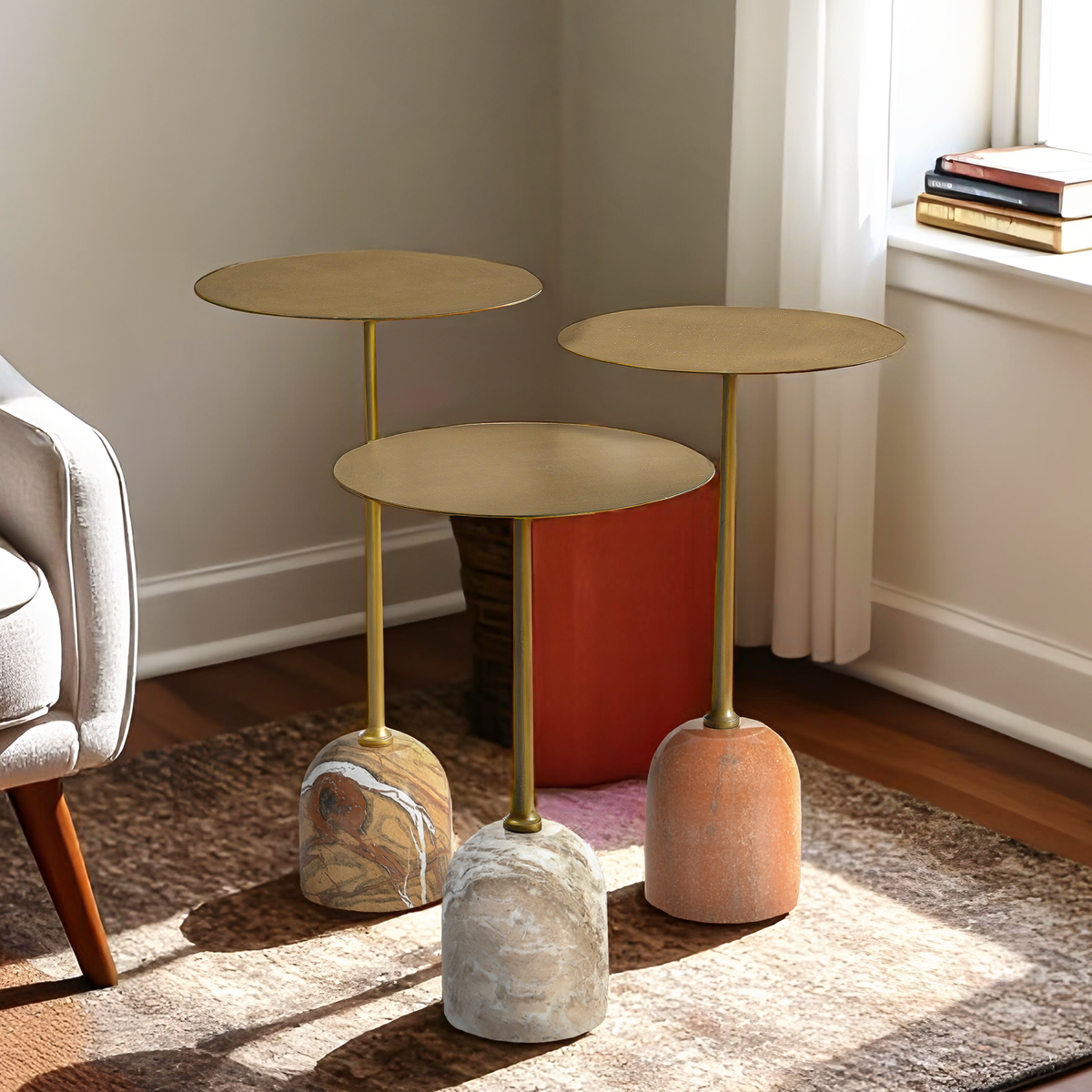 Edie Marble Base Side Tables - Set of 3 – FABLEROOM