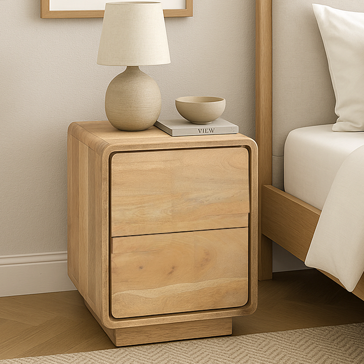 Aura Two Drawer Bedside Table – FABLEROOM