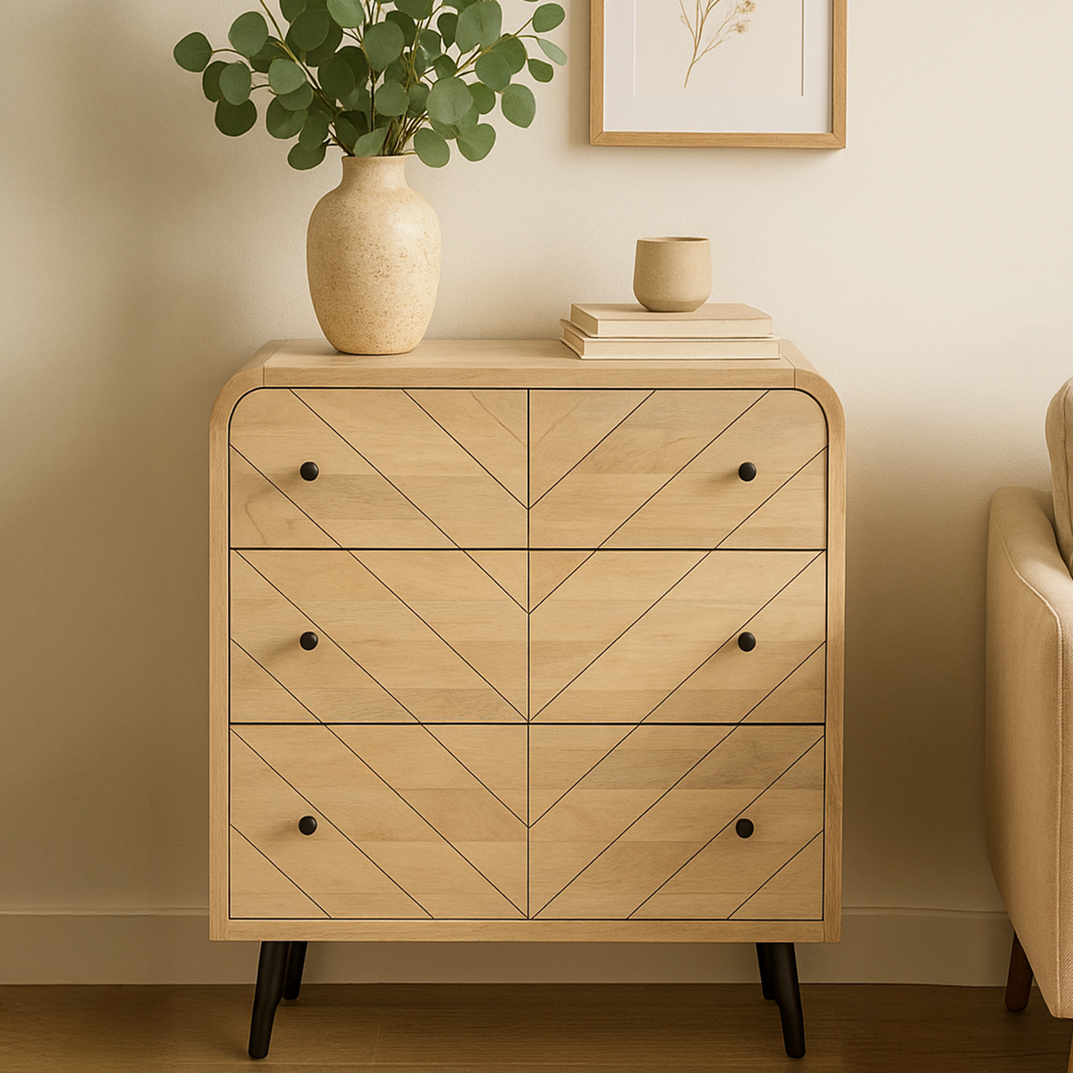 Cayman Three Drawer Wooden Chest – FABLEROOM