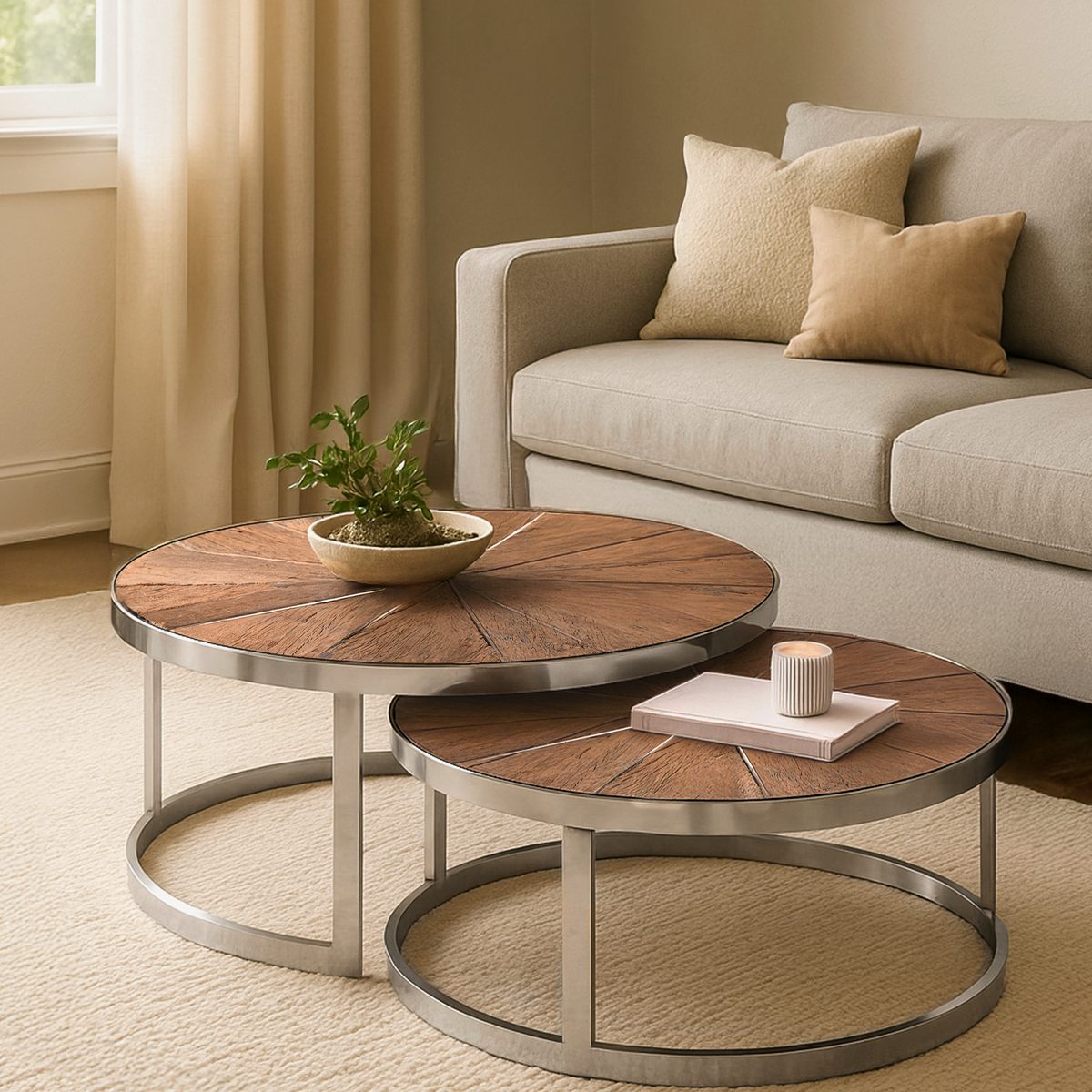 Leo Reclaimed Wood Nesting Coffee Tables – FABLEROOM
