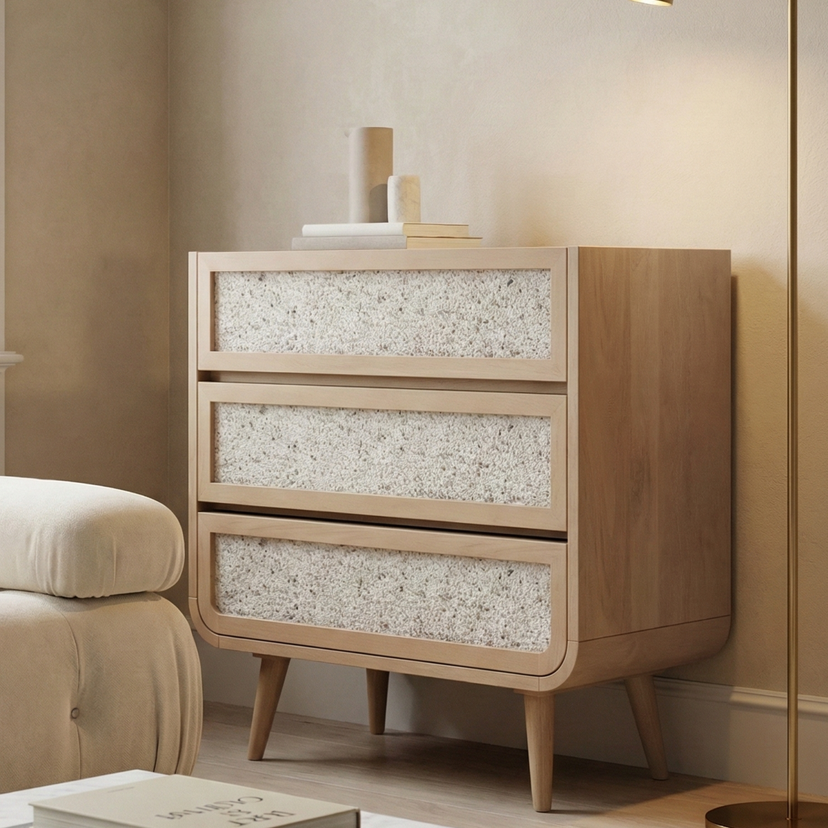 Kael Three Drawer Chest - Natural – FABLEROOM