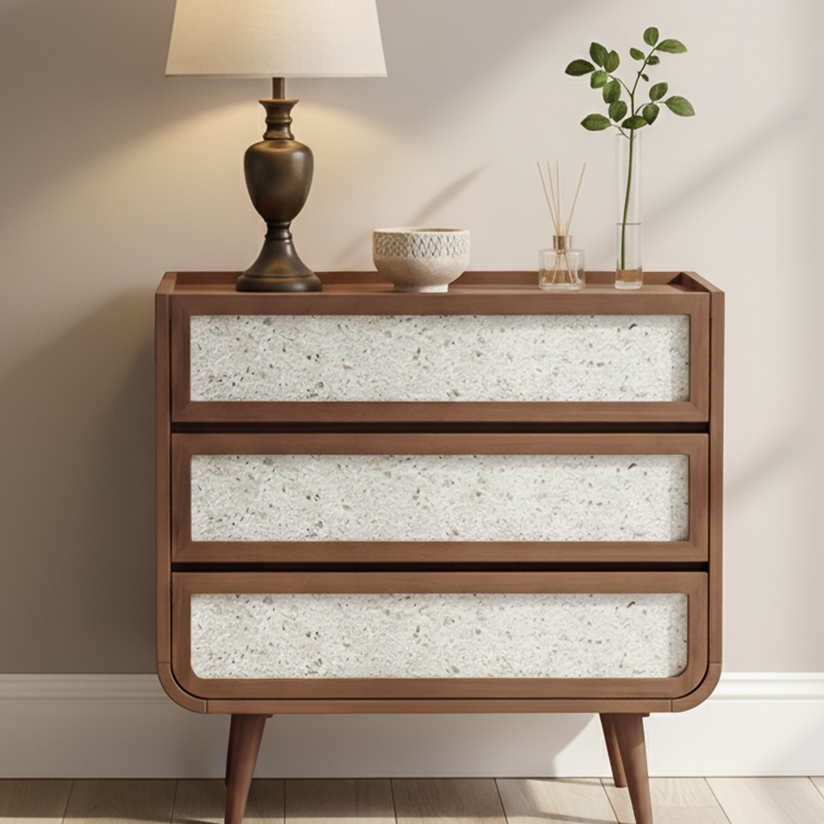 Kael Three Drawer Chest - Walnut – FABLEROOM