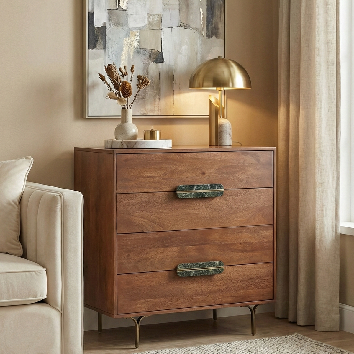 Menlo Four Drawer Wooden Chest – FABLEROOM