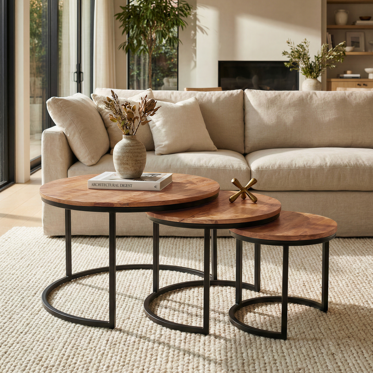 Silvana Mango Wood Nesting Coffee Table – FABLEROOM